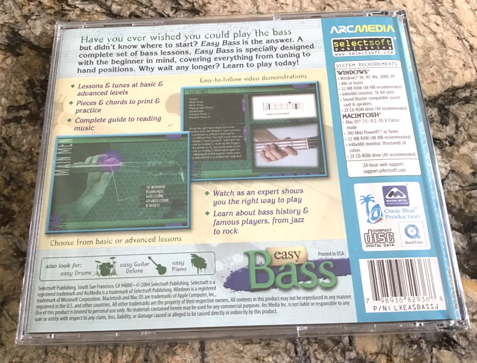 EASY BASS GUITAR - ARC MEDIA - SELECTSOFT PUBLISHING WINDOWS ...