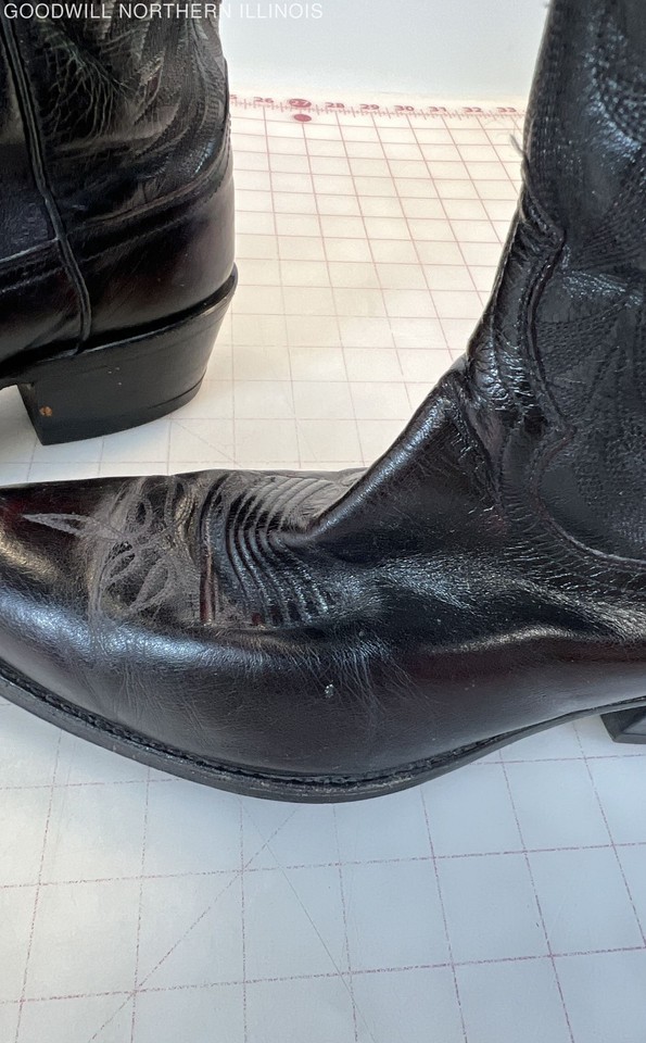 Men's Dan Post 16959 Kangaroo Leather Cowboy Western Black Cherry Boots ...