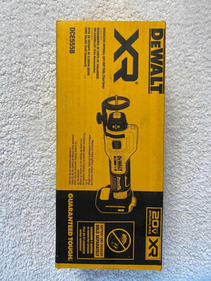 New Dewalt DCE555B 20V 20 Volt Max XR Brushless Rotary Drywall Cut-out ...