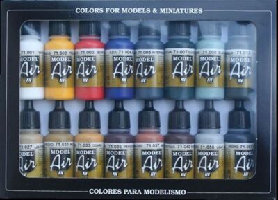 17ml Bottle Basic Model Air Paint Set (16 Colors) | eBay