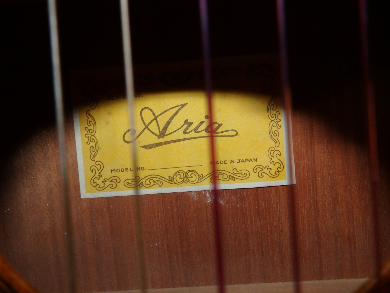 Aria Model A-586 Natural Gloss Finish Classical Nylon String Acoustic ...