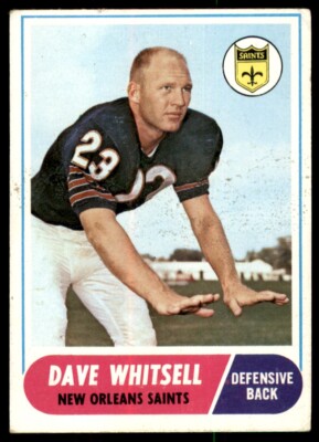 1968 Topps Football Dave Whitsell New Orleans Saints #82 | eBay