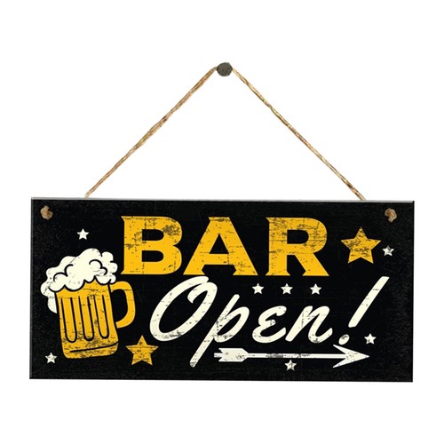 Bar Hanging Sign Long Lasting Fashionable Bar Open Sign with Hanging ...