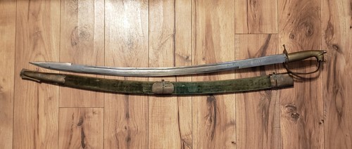 Vintage Middle Eastern Made In India Curved Sword Scabbard w/Brass ...