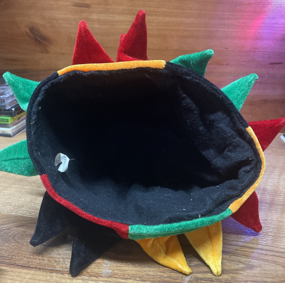 Multi Color Velvet Renaissance Jester Clown Carnaval Party Hat Green ...