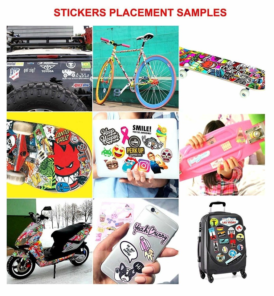 5000 Stickers Bomb Vinyl Decal Car Skateboard Laptop Luggage Graphic ...