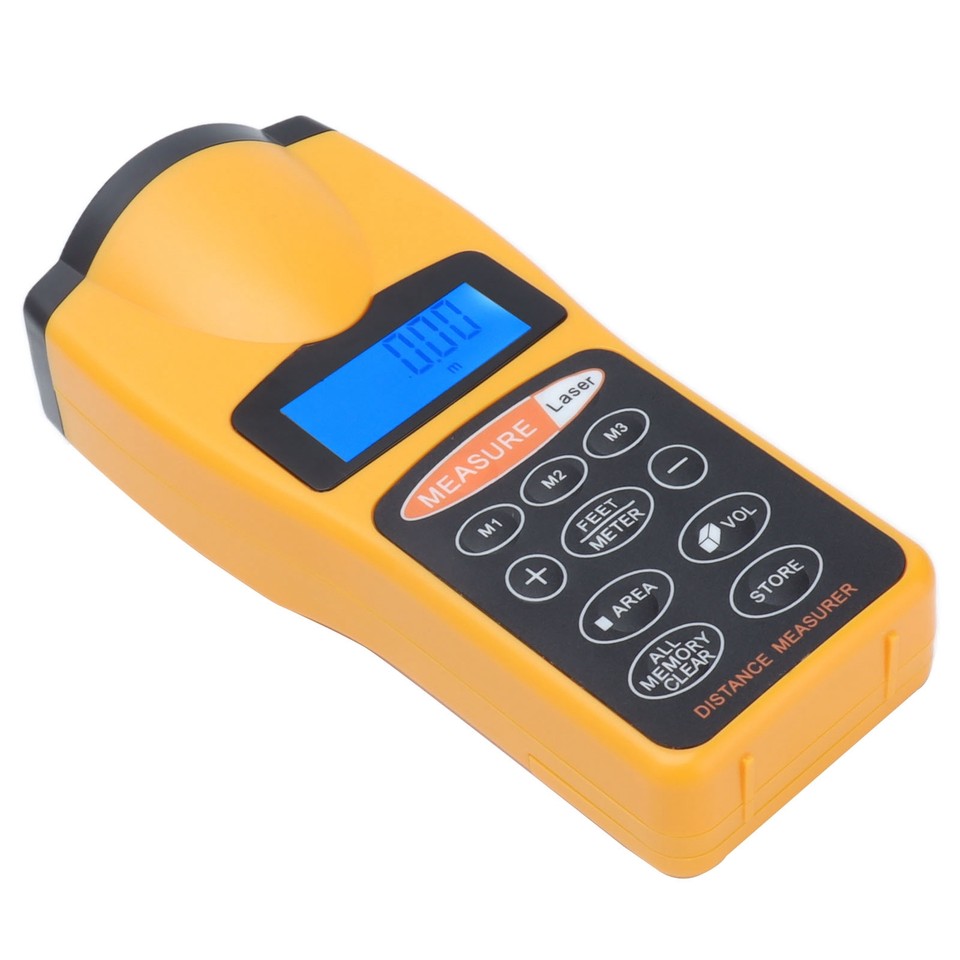 Distance Measure Meter Handheld Ultrasonic Meter Laser Range Finder ...