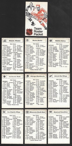 RARE 1972-73 COMPLETE SET NHL Team Roster Packet Hockey Schedule !!! 16 ...