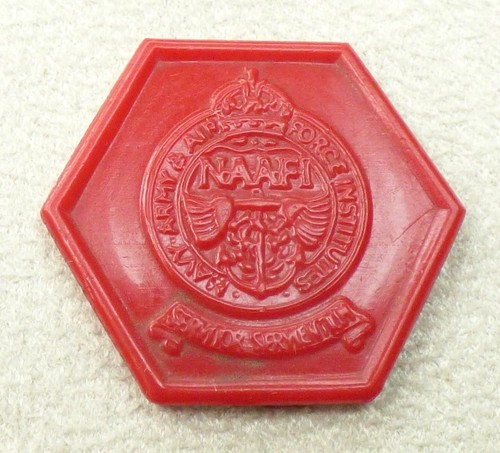 NAAFI, AUSTRIA WW2 - BRITISH MILITARY TOKEN, 20 GROSCHEN, Red Plastic ...