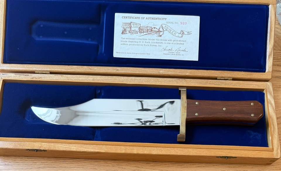 STUNNING BUCK 903 H H BUCK BOWIE KNIFE NEVER USED IN BOX RARE | eBay
