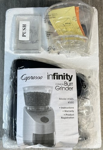 Capresso 560 Infinity Conical Burr Coffee Grinder Jura - Black NEW OPEN ...