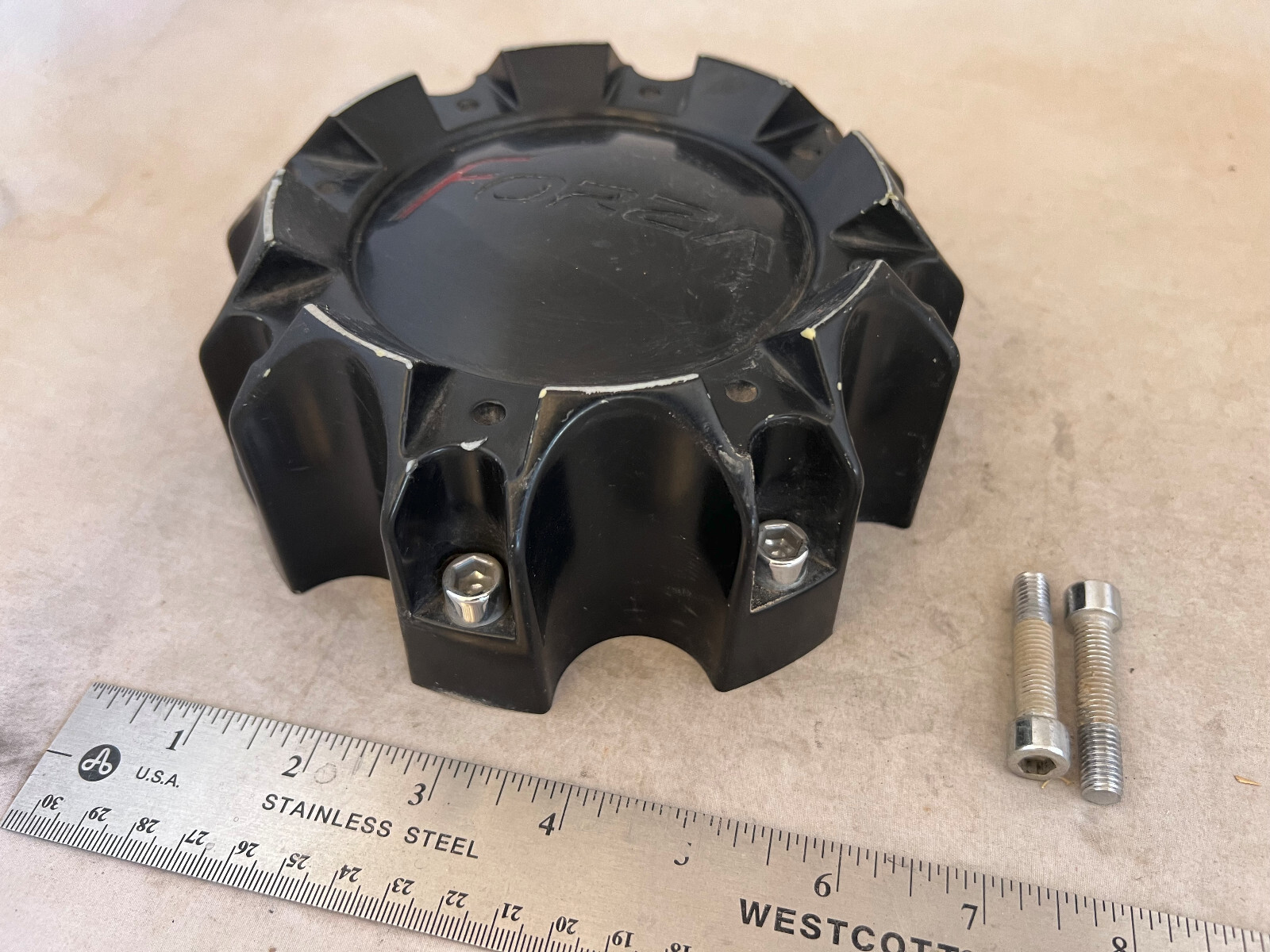 FORZA+Wheels+8+LUG+Flat+Black+Wheel+Rim+Hub+Cover+Center+Cap+CBF08-A1P ...