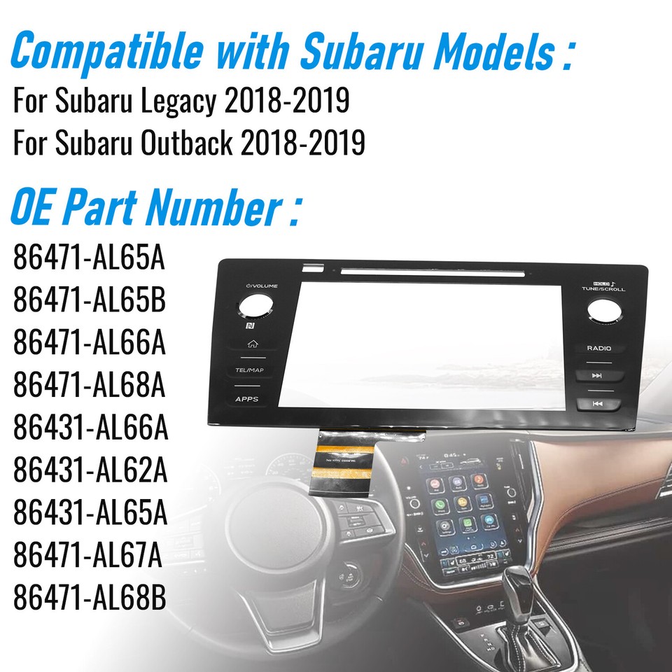 Replacement Touch Screen Digitizer for 2018 /2019 Subaru Legacy ...