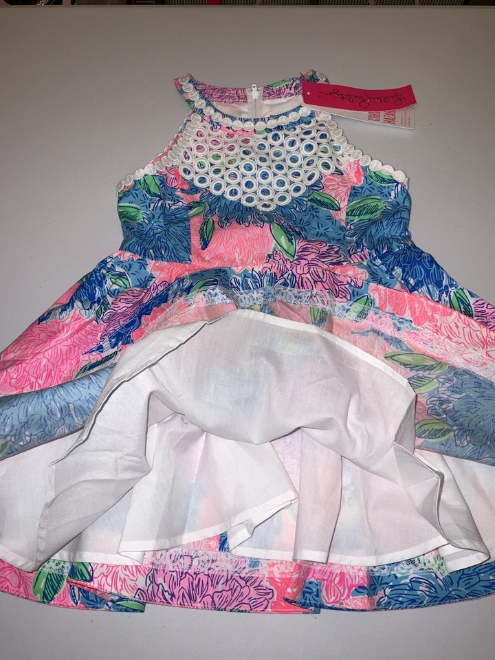 Lilly Pulitzer NWT Girls Little Kinley Dress Beach House Blooms $98 ...