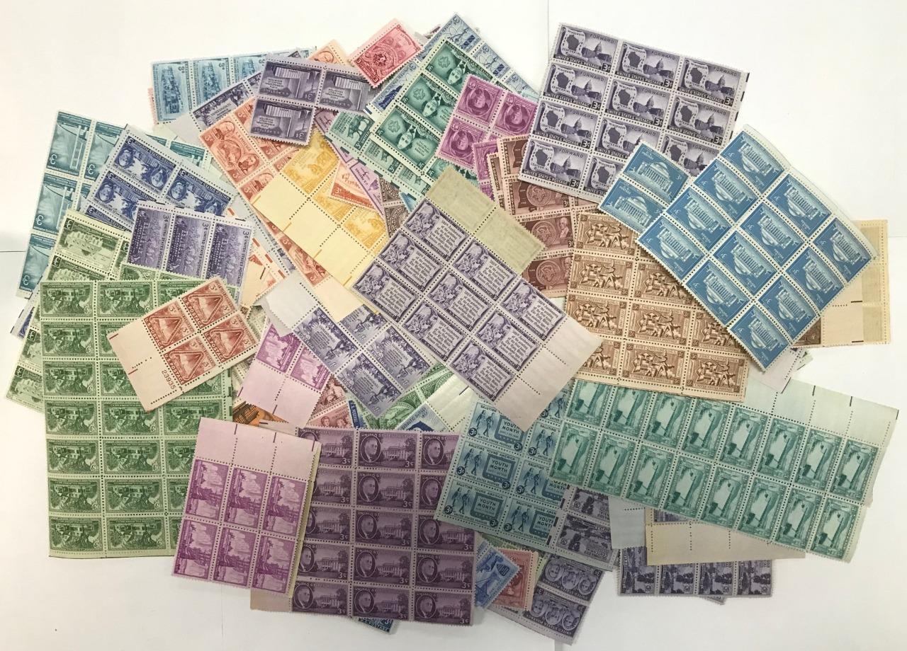 U.S. 3-cent Stamp Postage Group/Collection/Lot of 1000 - $30 FV Mint NH ...