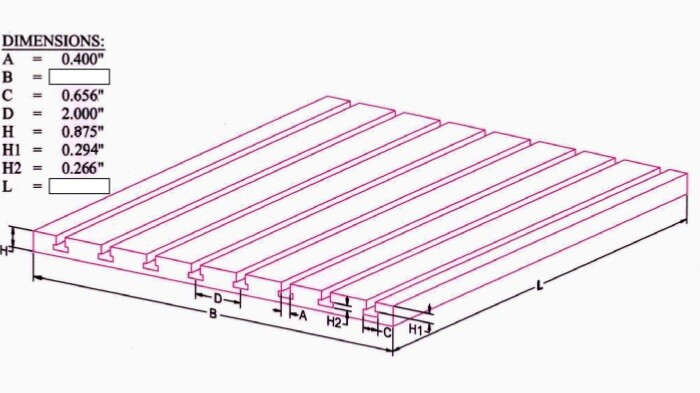 T-Slot Plate, Aluminum T-track Metalworking, Fixture Plate 16" x 8 ...
