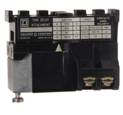 👀 NEW SQUARE D CLASS 8501 TYPE GE TIMER ATTACHMENT ON DELAY SERIES C ...