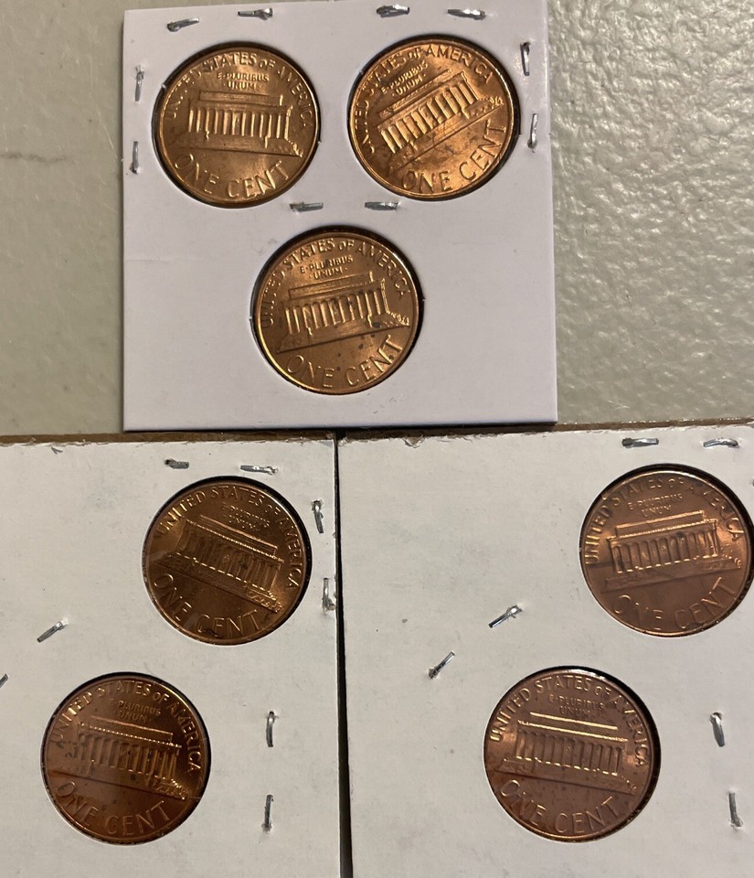 1982 PD Lincoln Uncirculated Cent 7 Coin Variety Penny Set With Spots ...