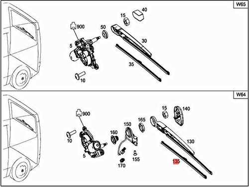 Genuine MERCEDES W447 V-CLASS W447 Wiper blade 4478203400 | eBay