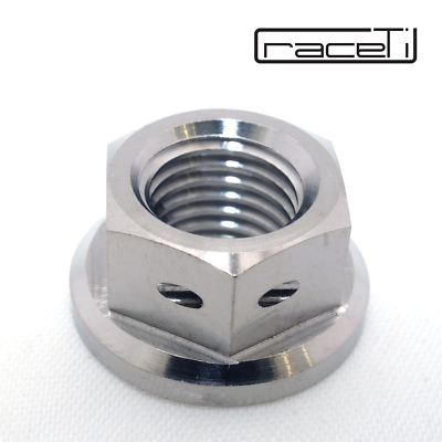 Titanium Hex Flange Nut Drilled lockwire safety racing m6 m8 m10 m12 x1.25 x1.5 | eBay