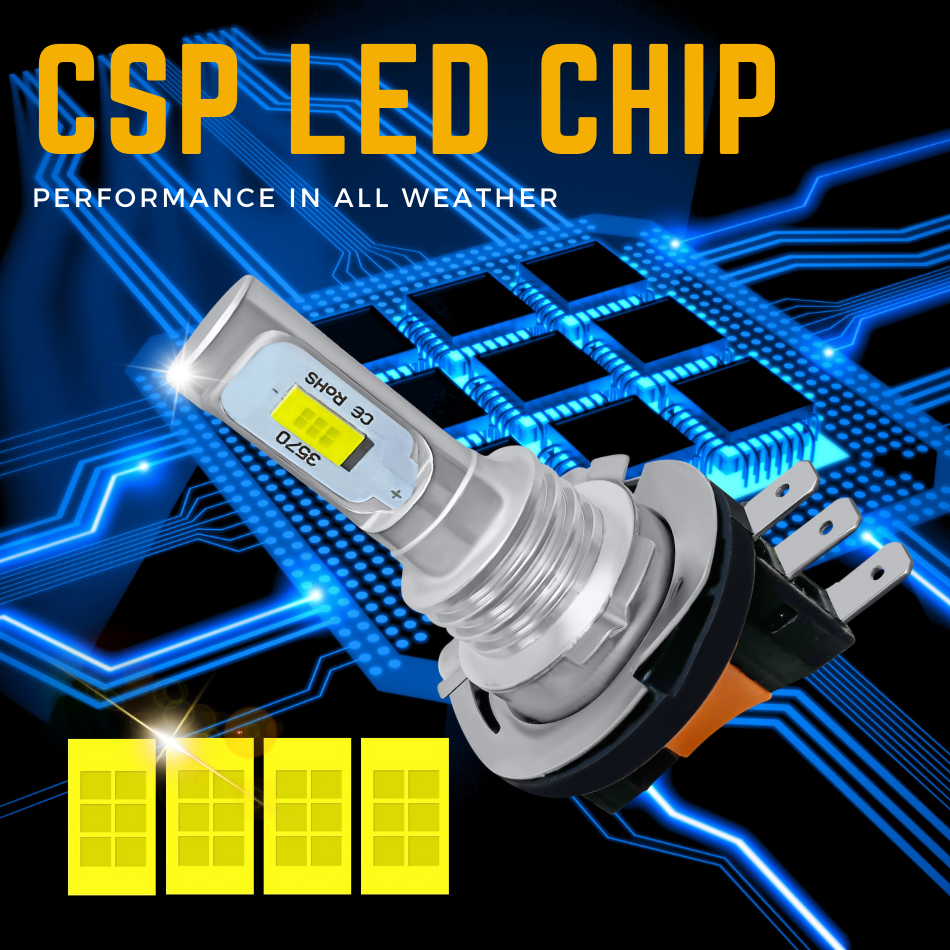 2x H15 Led DRL Headlight High Beam Bulbs 715 Bright White 6000k Upgrade ...