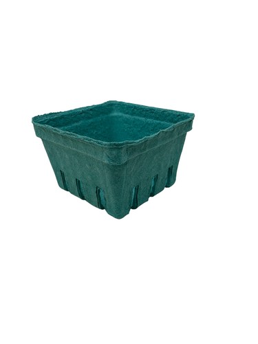 Pint Green Fiber Fruit Berry Pulp Basket Container for Blueberries ...