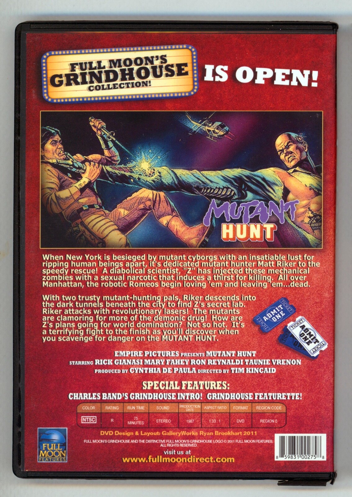 Mutant Hunt (DVD, 1987) Full Moon Features Tim Kincaid 859831002758 | eBay