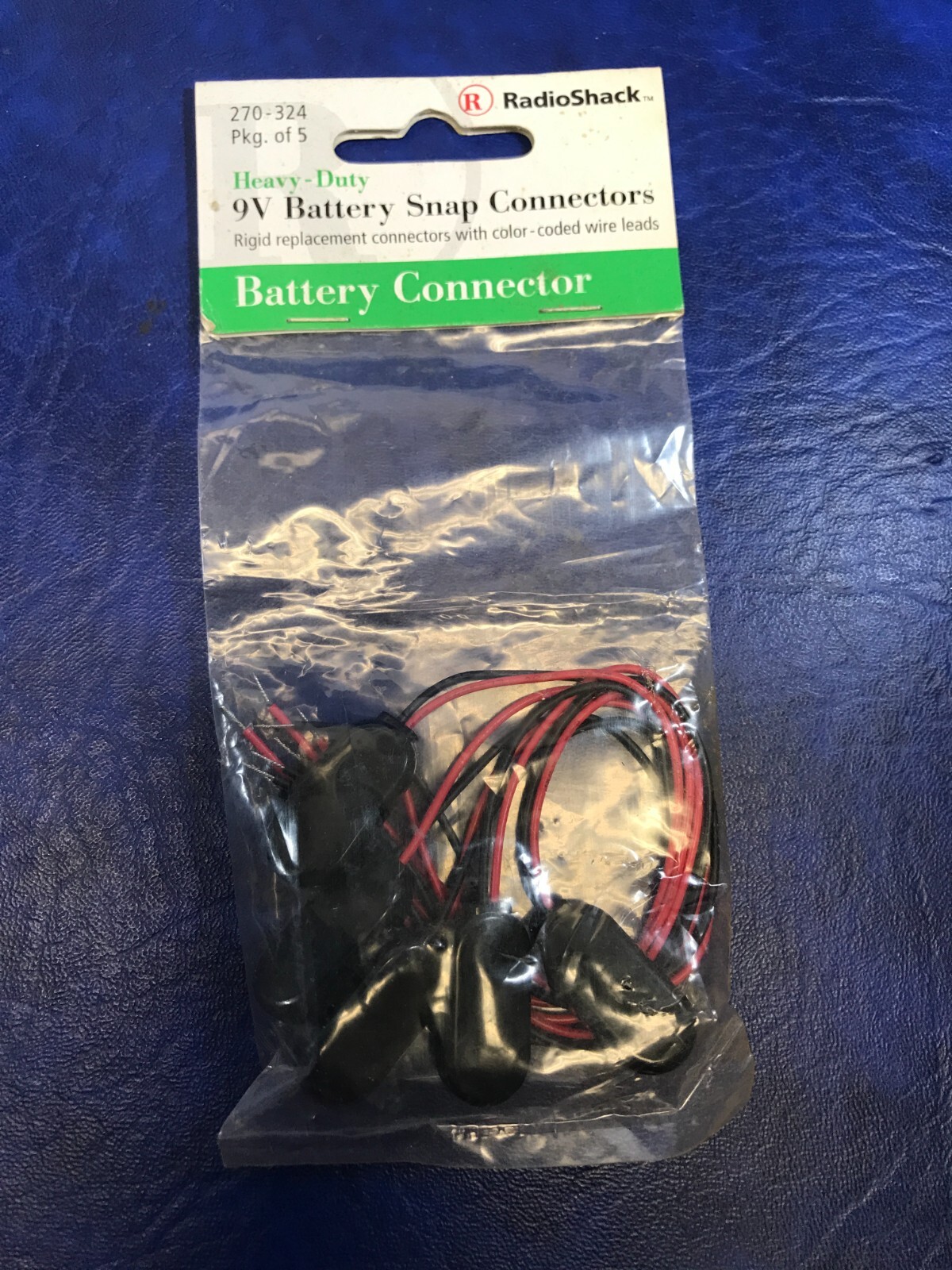 Radio Shack Pack of 5 9V Battery Snap Connectors Cat. No. 270-324 | eBay
