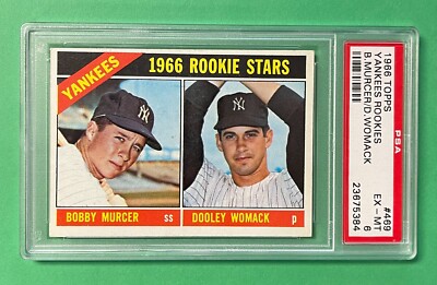 1966 TOPPS YANKEES ROOKIES BOBBY MURCER DOOLEY WOMACK RC #469 PSA 6 EX ...