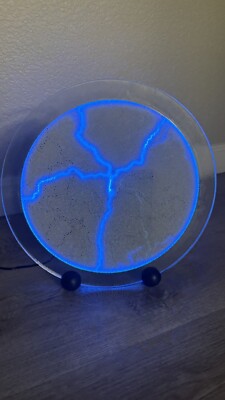 90s Retro “Can You imagine” Blue Lightning Glass Interactive Luminglas ...