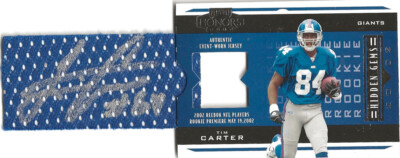 2002 Playoff Honors Tim Carter Hidden Gems Auto RC 019/650 New York ...