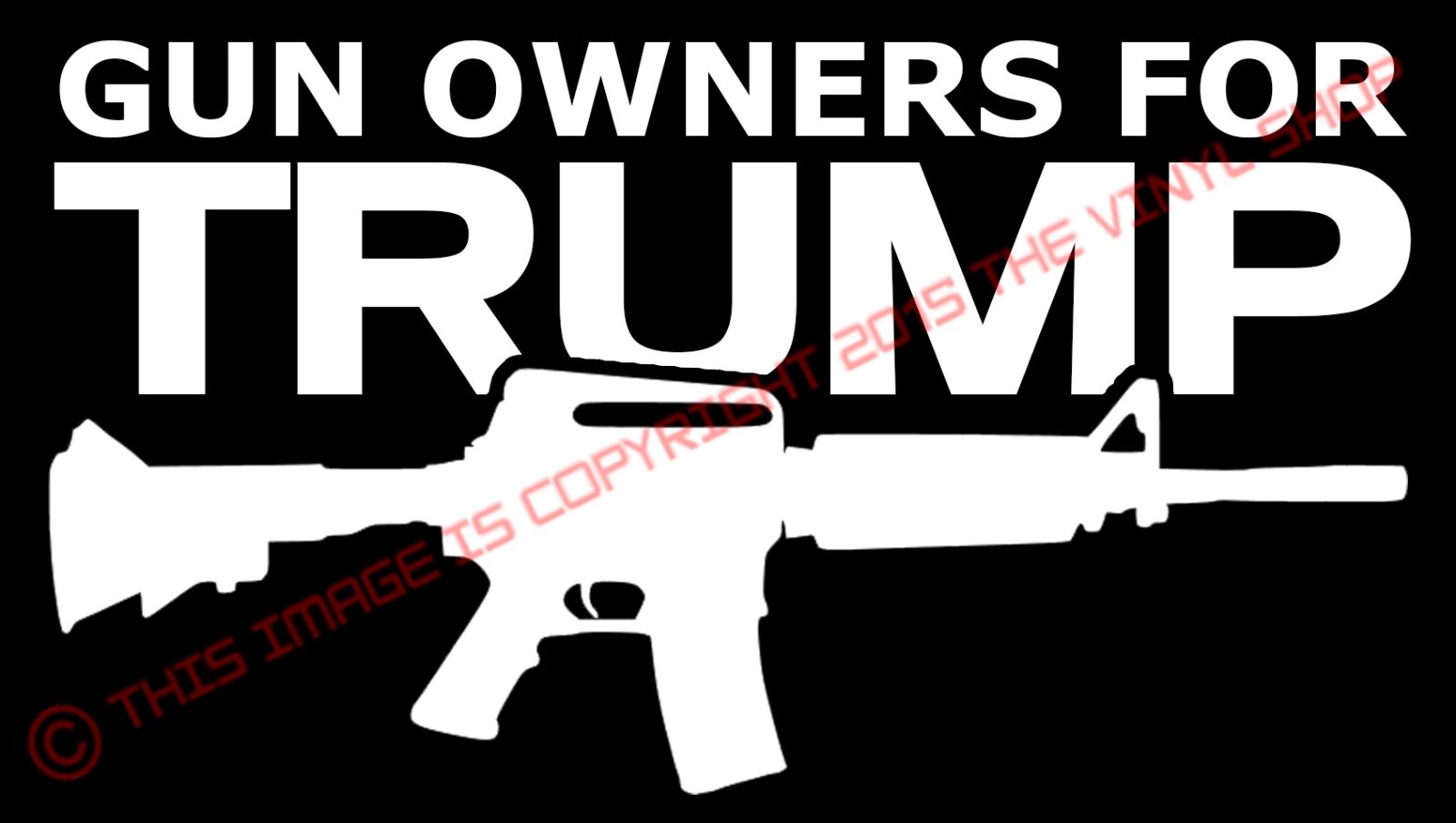 Gun Owners for Trump 2019 Vinyl Decal Bumper Sticker AR15 Donald Trump ...