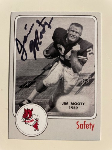 JIM MOOTY autograph ARKANSAS RAZORBACKS Dallas Cowboys custom card ...