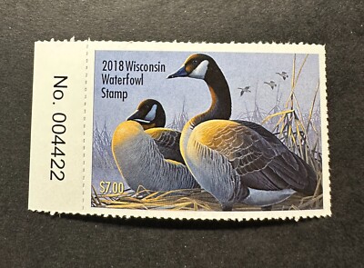 WTDstamps - 2018 WISCONSIN - State Duck Stamp - Mint OG NH | eBay