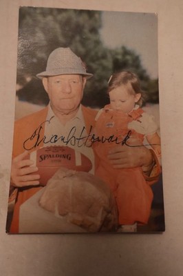 RARE Coach Frank Howard signed Photo Postcard Autographed Clemson ...