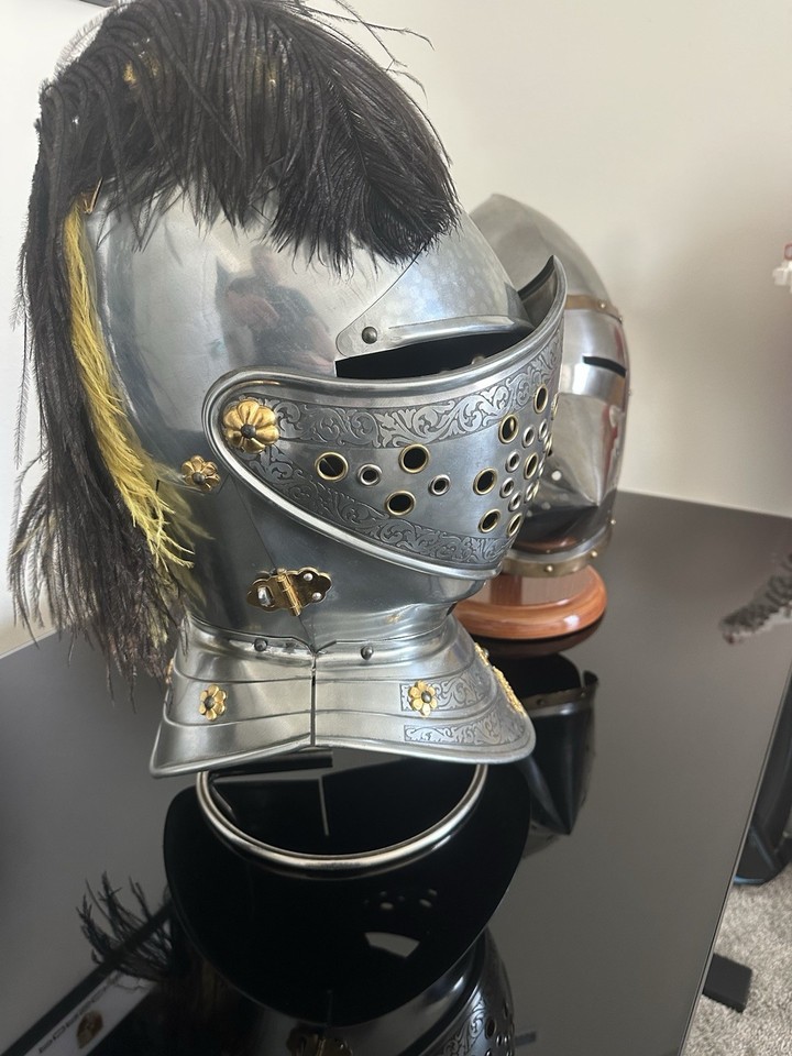 2x Steel Medieval Replica Wearable Knight Helmets KCD 2 / Marto Toledo ...