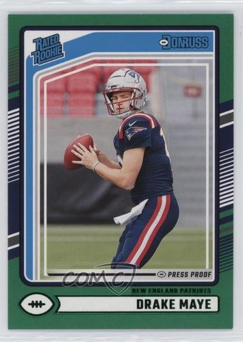 2024 Panini Donruss Rated Rookie Green Press Proof Drake Maye #379 ...
