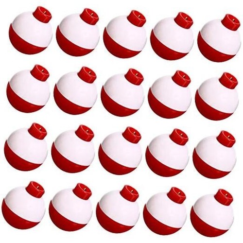 Fishing Float 1 Inch Fishing Float Push Button Floats Red and White ...