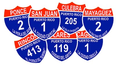 PUERTO RICO , Highway Signs of Puerto Rico, Stickers | eBay