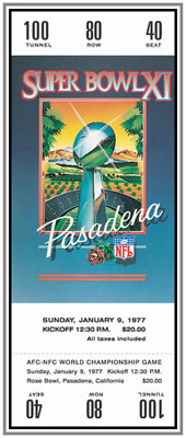OAKLAND RAIDERS SUPER BOWL 11/ SB 15/ SB 18/ REPLICA GAME TICKETS ( 1 ...