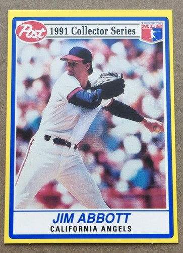 1991 Post Cereal #20 Jim Abbott California Angels Baseball Card | eBay
