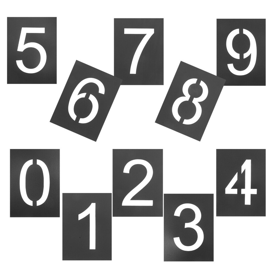 2 Sets Number Templates Large Number Stencils Spray Paint Number ...
