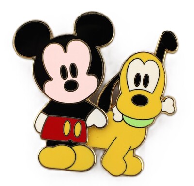 2008 Mickey and Pluto Disney Enamel Pin - Cute Style | eBay