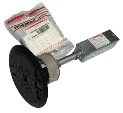 Legrand Wiremold RC4ATCBK Multi-Service Flush Poke-Thru Device Black ...