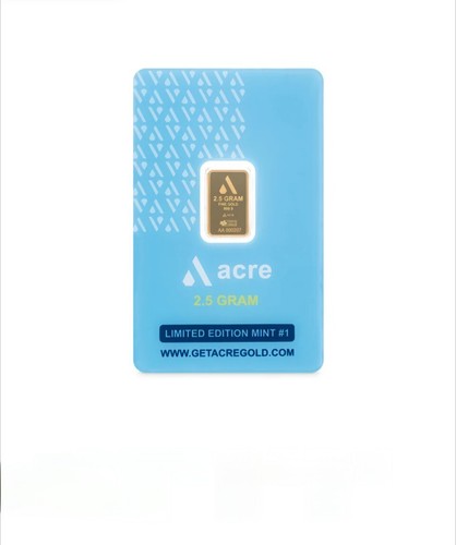 2.5 Gram Acre Limited Edition PAMP Suisse 999,9 Fine Gold Bar Sealed ...