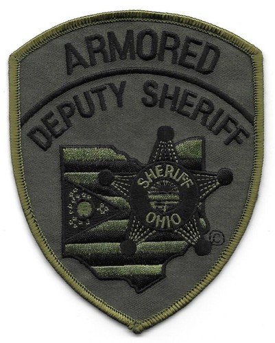 OHIO OH Sheriff Deputy Police patch Armored subdued green | eBay