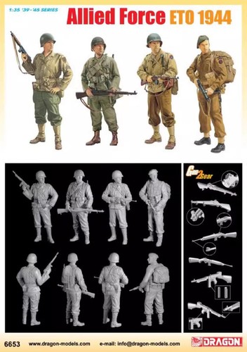 DRAGON 1/35 6653 Allied Force (ETO 1944) Model Kit | eBay
