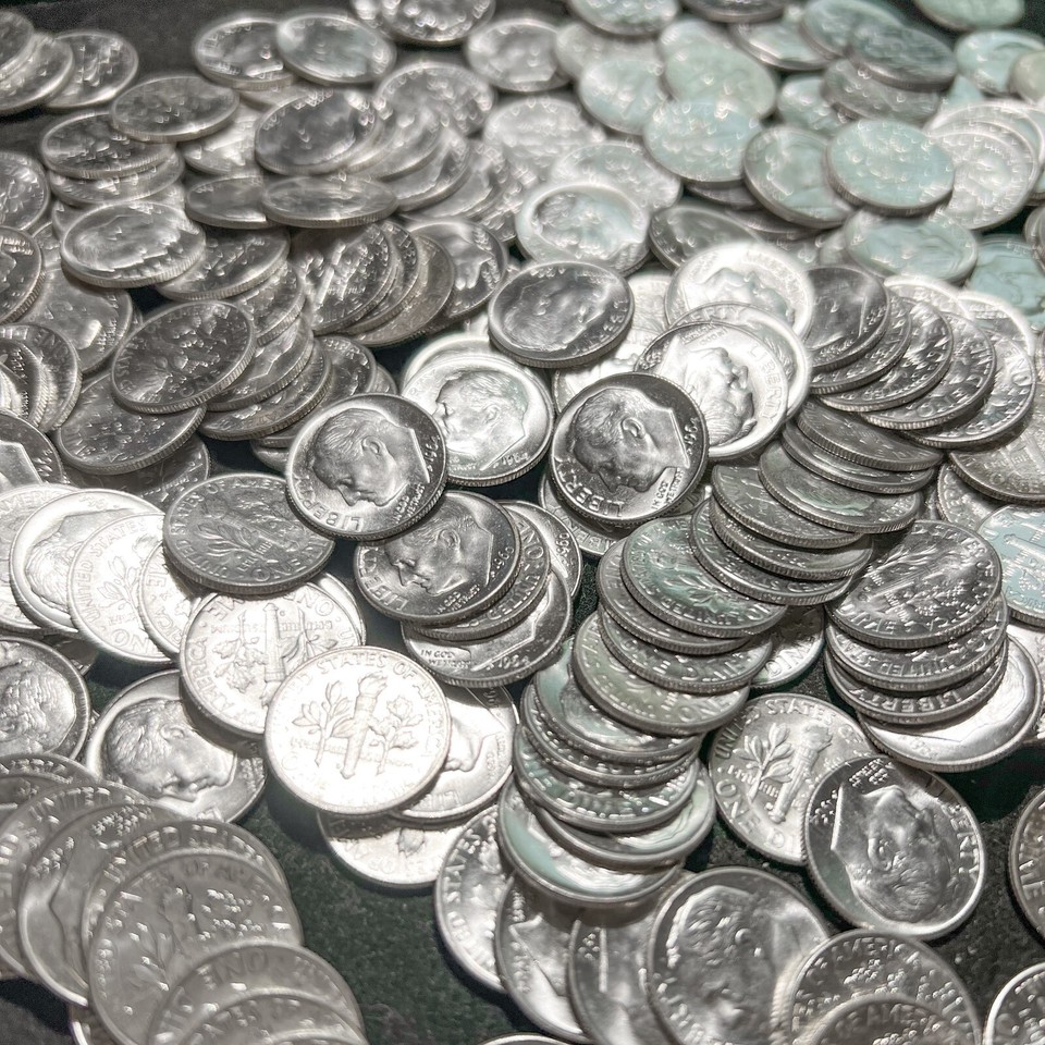 UNCIRCULATED (BU) SILVER COIN Hoard | 90% Silver Coins | .999 U.S ...