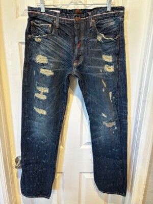 NWOT $180 STRIVERS ROW RED-LINED SELVEDGE SLIM STRAIGHT LEG JEANS 34 ...