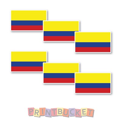 Columbia Flag sticker 60mm 6 pack quality water/fade proof vinyl | eBay ...